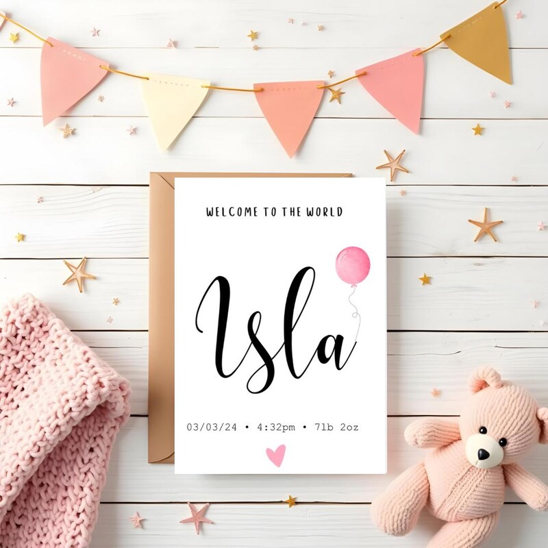 New Baby Card - Etsy