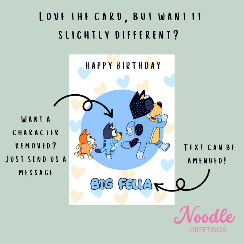 Bluey Birthday Card From Daughter, Birthday Gift for Daddy, Happy ...