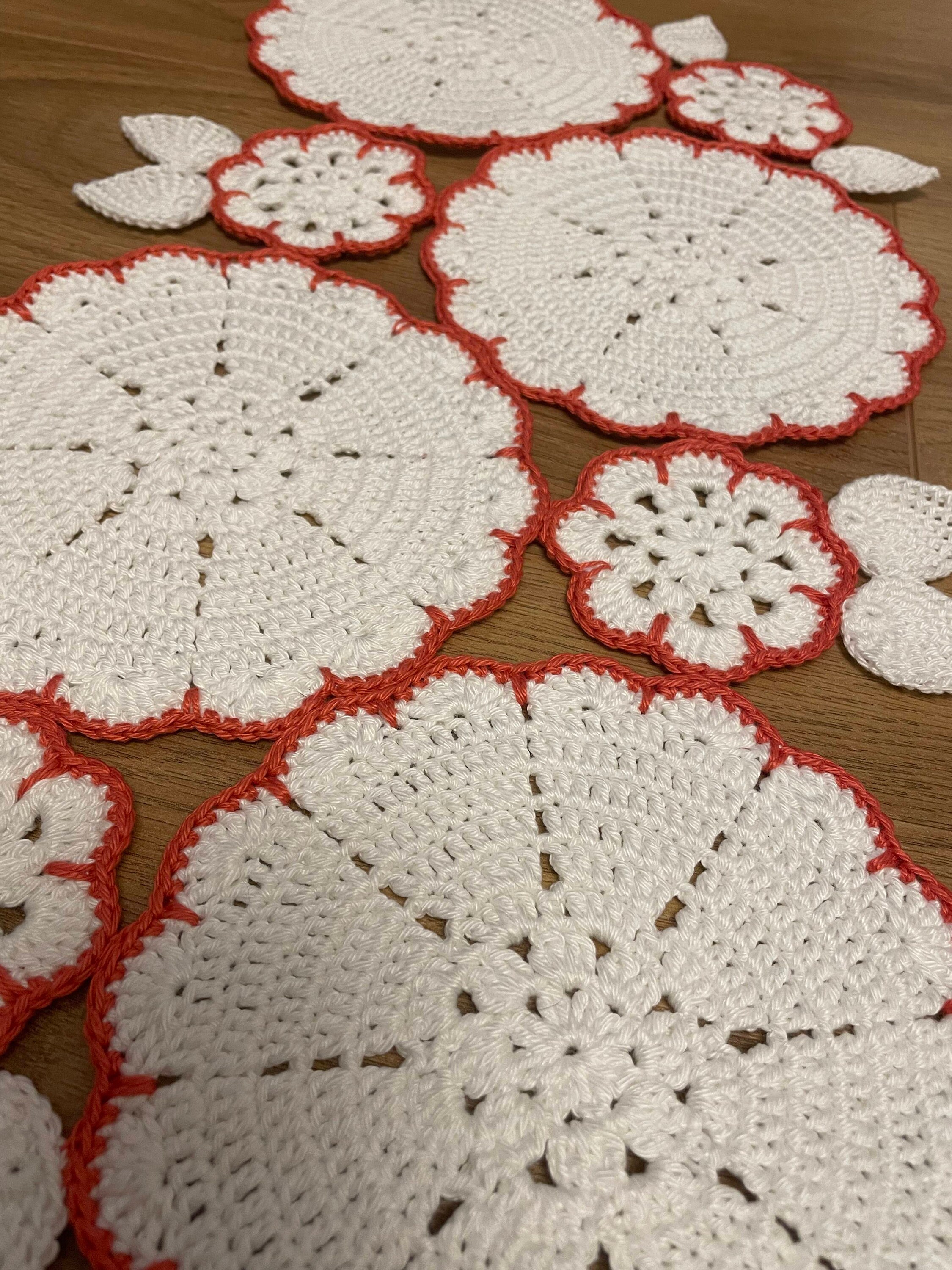 Handmade Crochet Table Runner,floral Table Runner , Crochet Doily ...