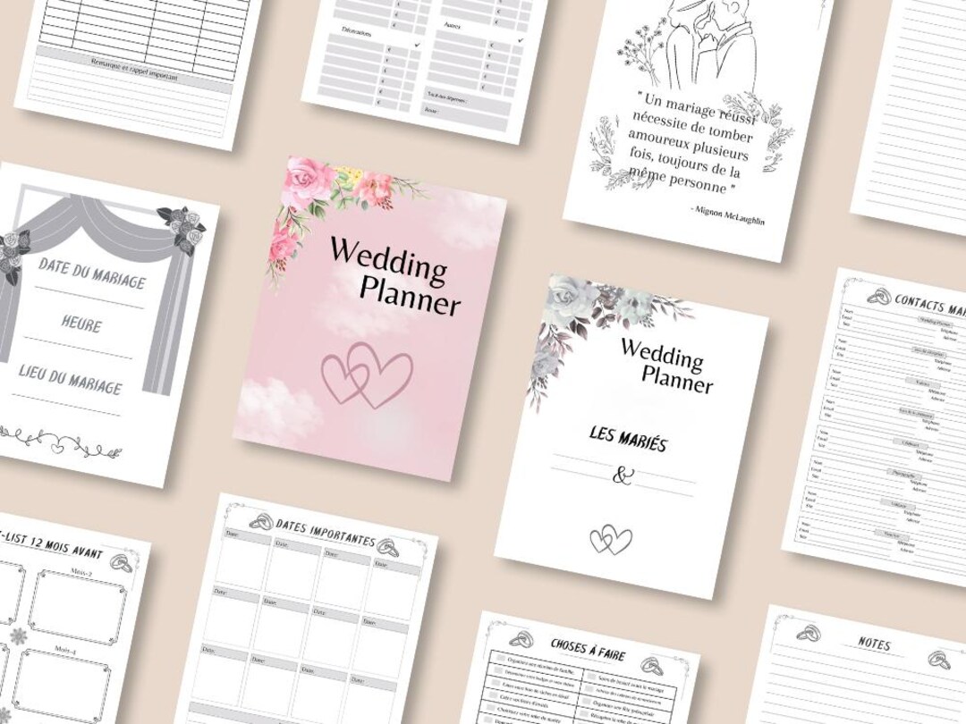 Complete Wedding Planner | Printable PDF Wedding Planner | Checklists ...