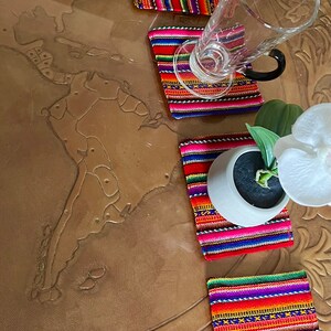 Aguayo Coasters Peruvian Artisan Handmade Fabric Cusco Peru South ...