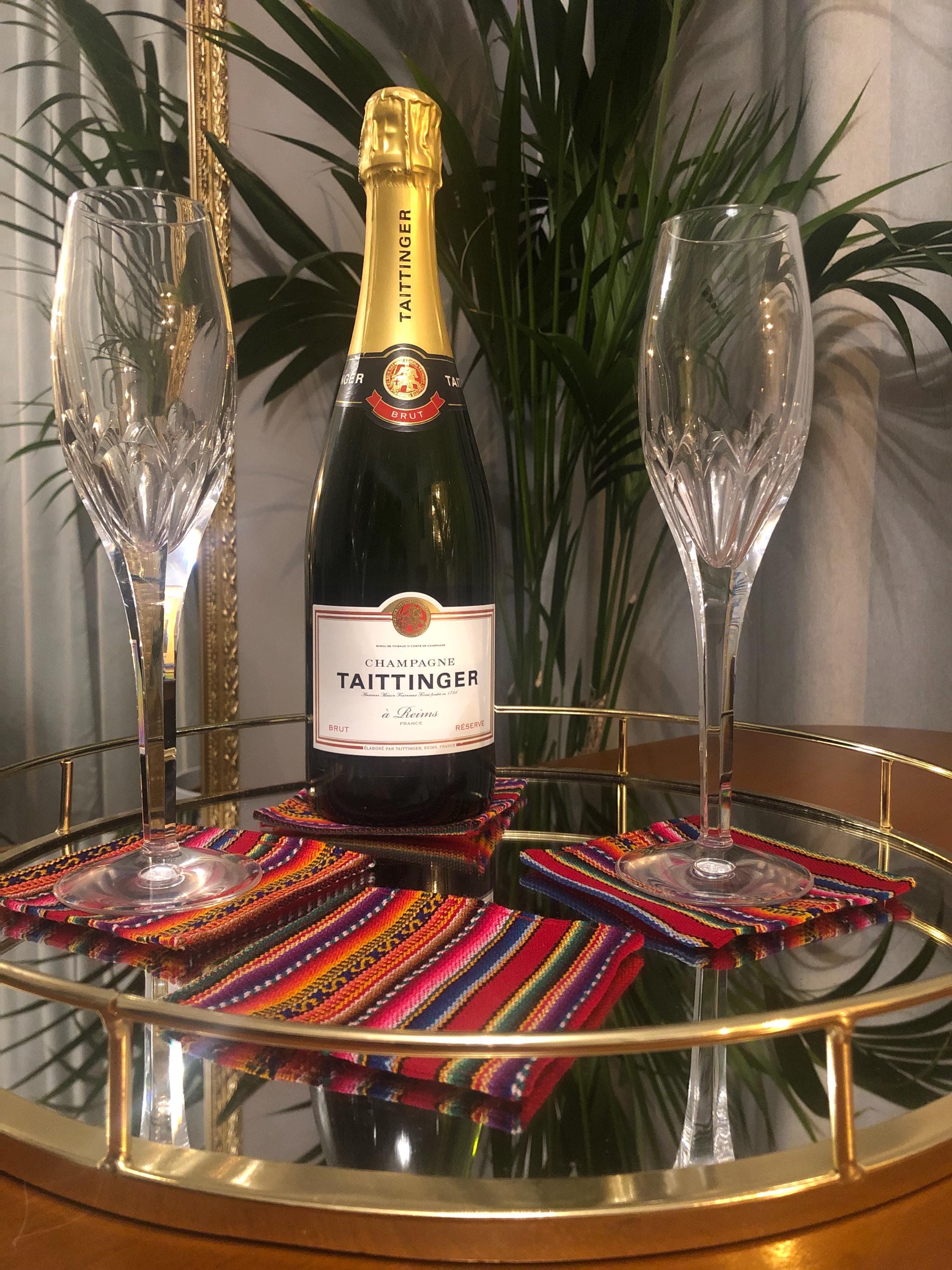 Artisan Aguayo Red Coasters Handmade From Peruvian Fabric Bought in ...