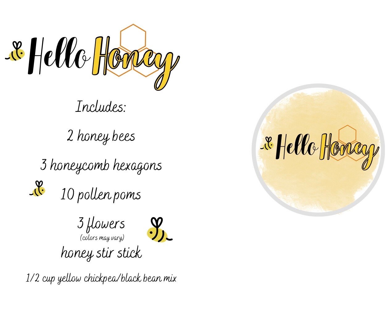 Hello Honey Mini Sensory Bin | On-the-go | Bees | Flowers | Honey - Etsy