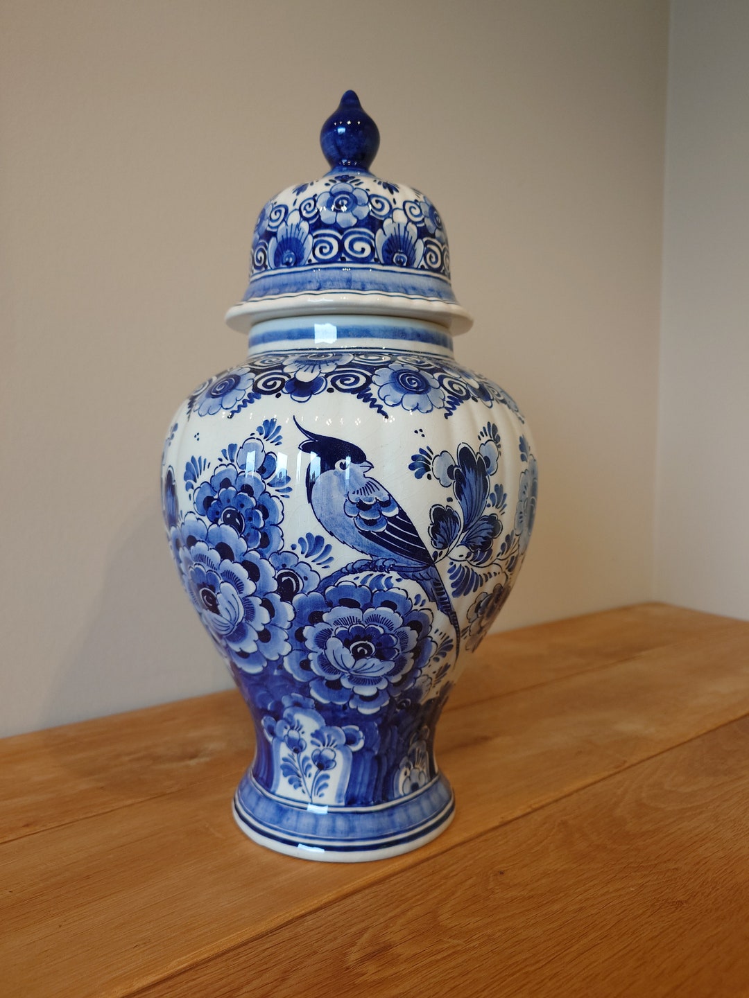 Beautiful Decorative Vase Delft Blue Earthenware Hand-painted in ...