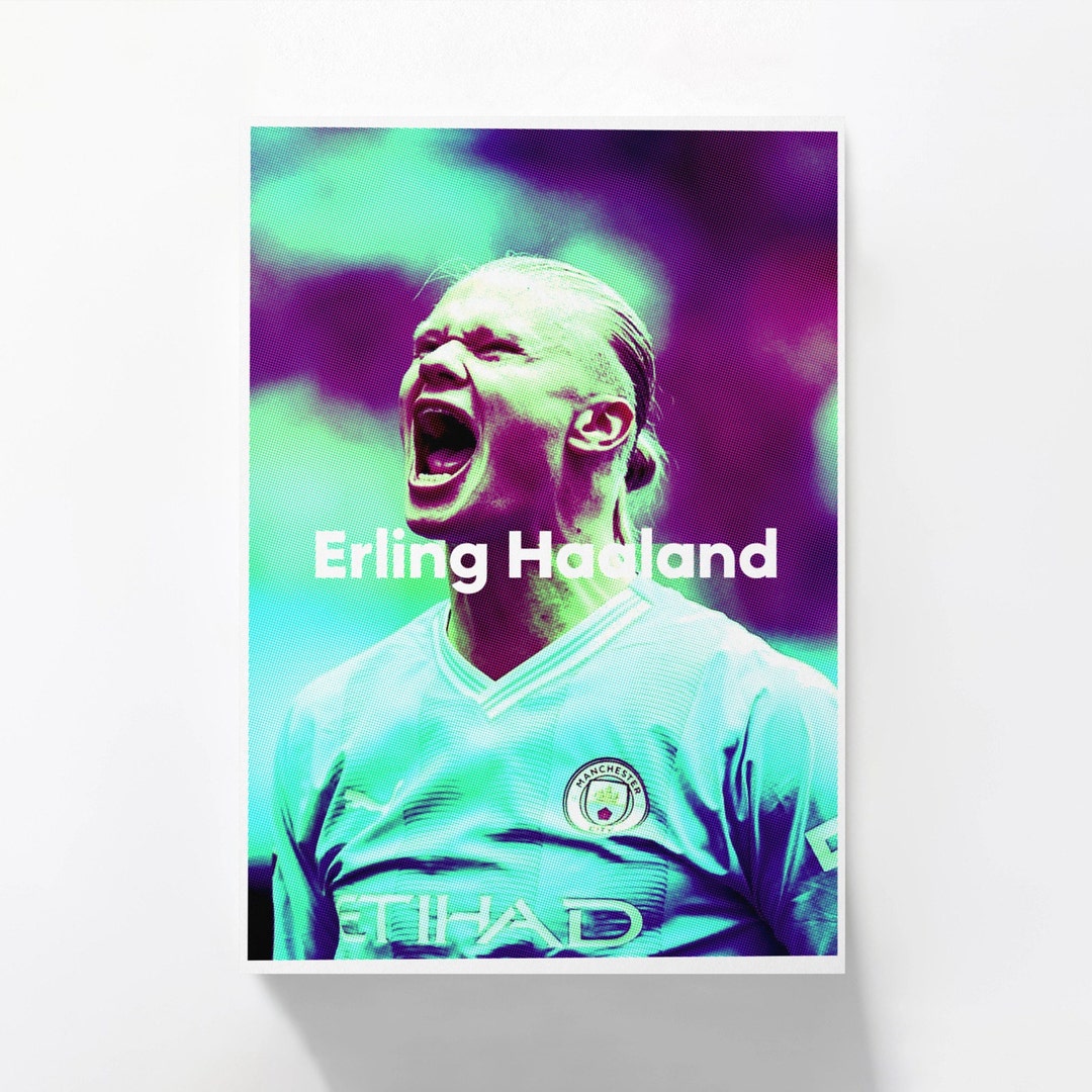 Erling Haaland, Print ,football Print, Premier League, Man City, Art ...