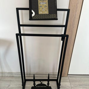 Elegant Handcrafted Metal Seczade & Quran Stand – Modern Islamic Prayer ...
