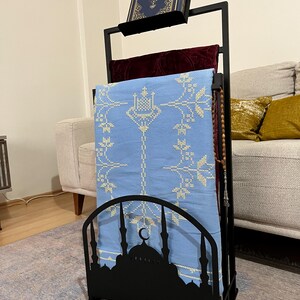 Mosque Pattern Handmade Metal Prayer Rug and Quran Stand-modern Islamic ...