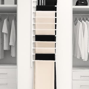 Movable Wall Mounted Metal Hanger – Scarf, Shawl, Towel, Pants and Tie ...