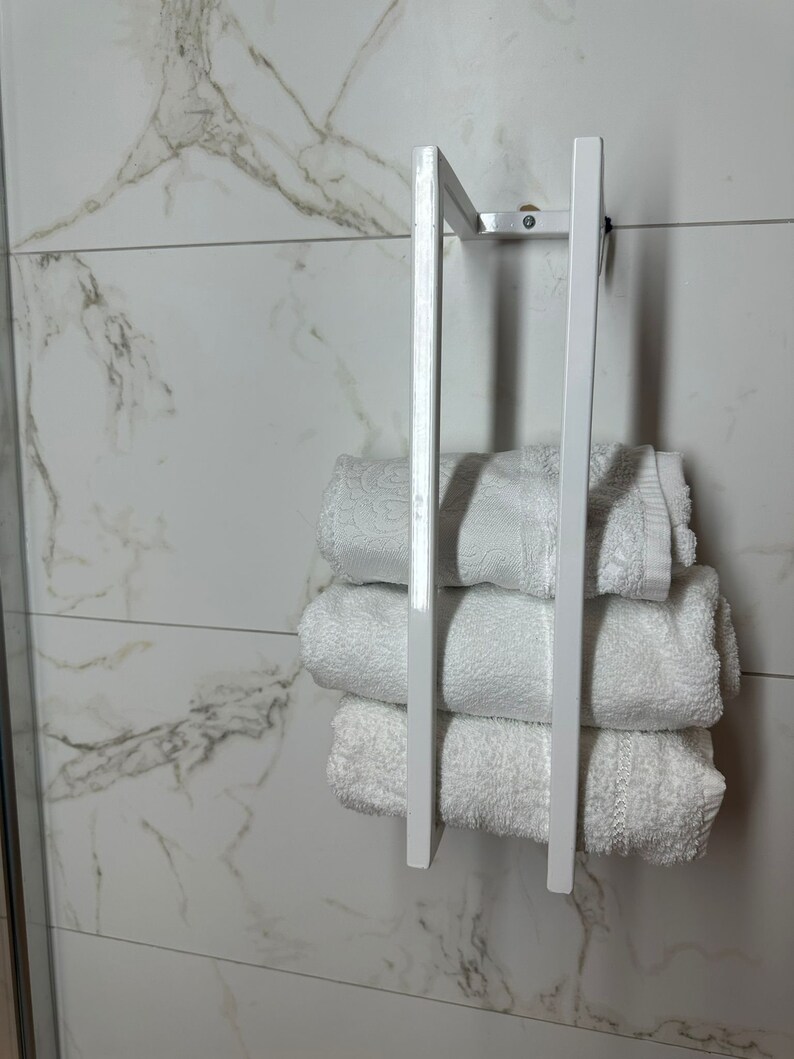 Metal Wall Mounted Towel Rack, Modern Bathroom Organizer - Etsy Canada