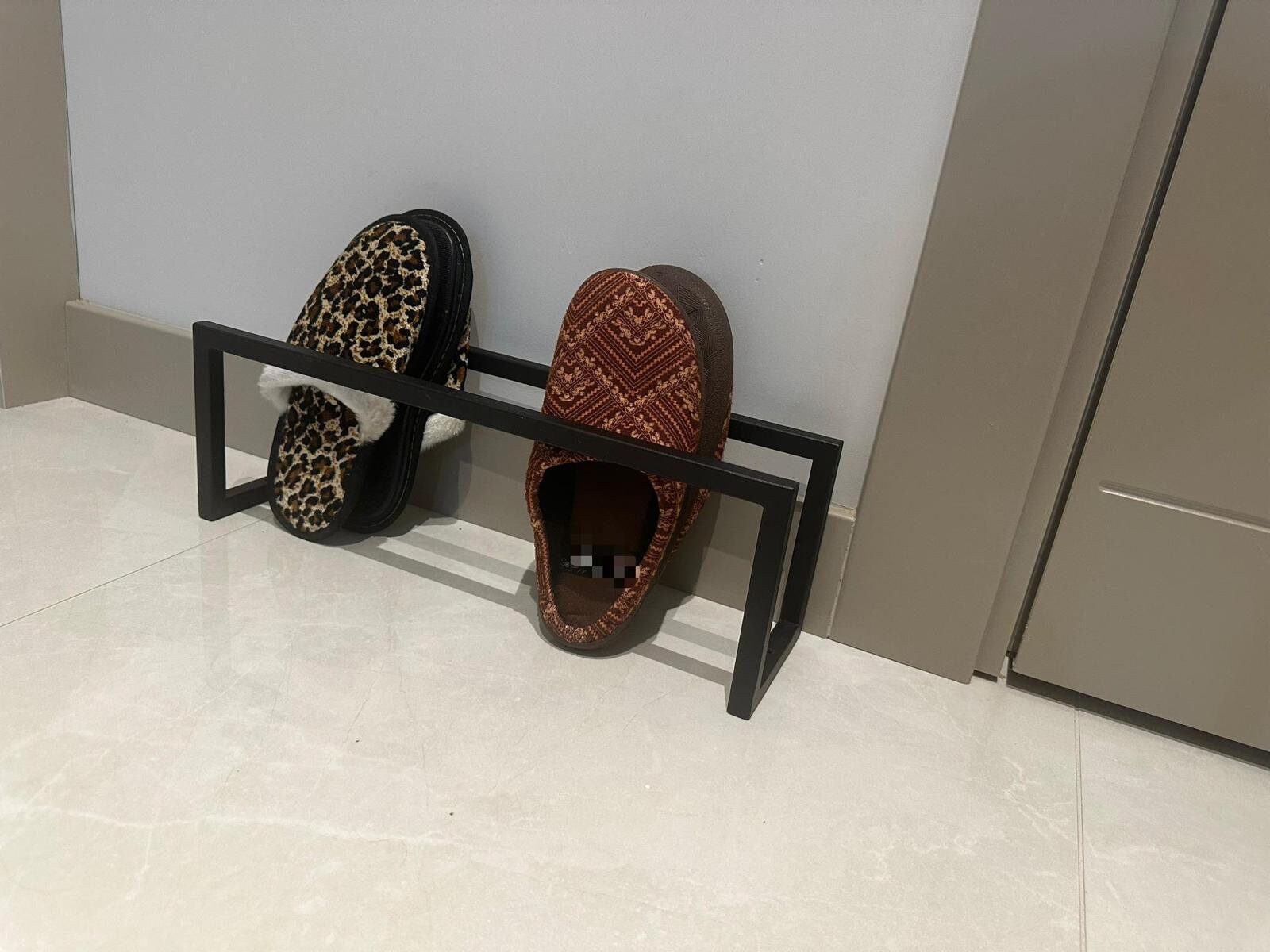 Metal Entryway Shoe Rack, Modern Slipper Organizer - Etsy