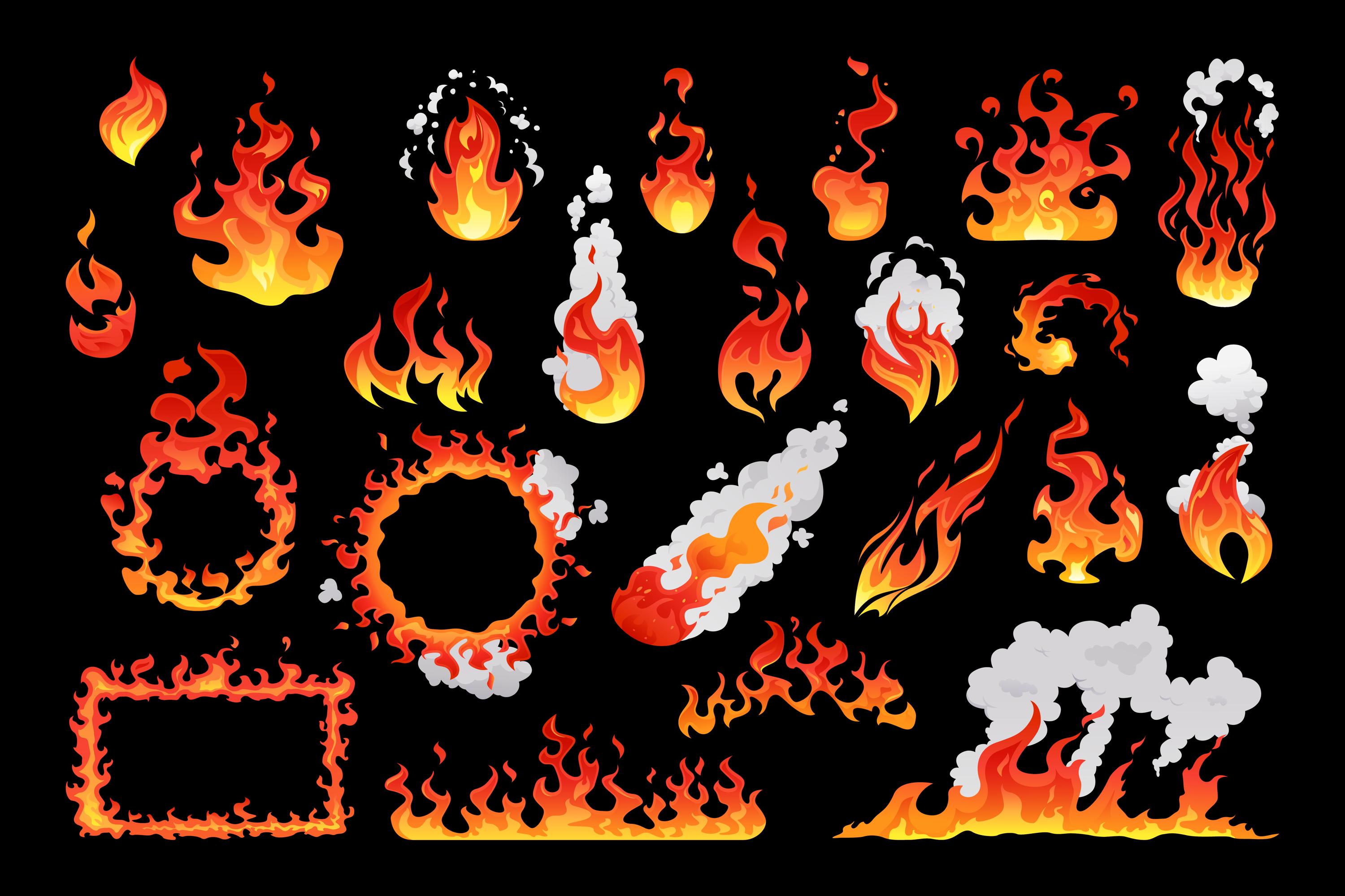 Fire SVG Bundle, Fire Clipart, Fire SVG Files, Fire Flames Svg, Flames ...