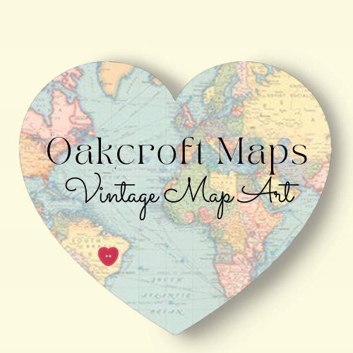 OakcroftMaps - Etsy