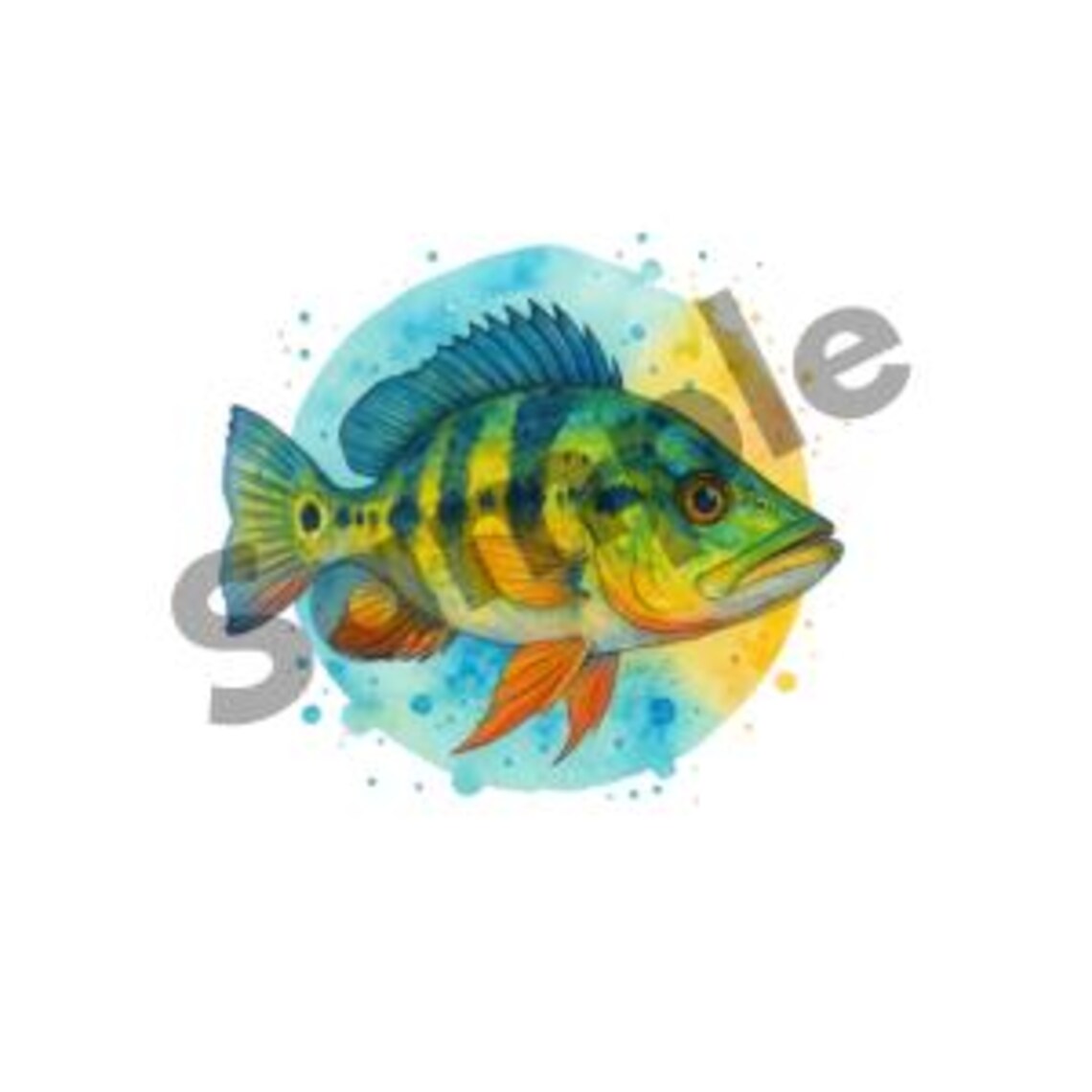 Aquarium Fish Prints - 5 Individual Colourful Digital Aquatic Prints ...