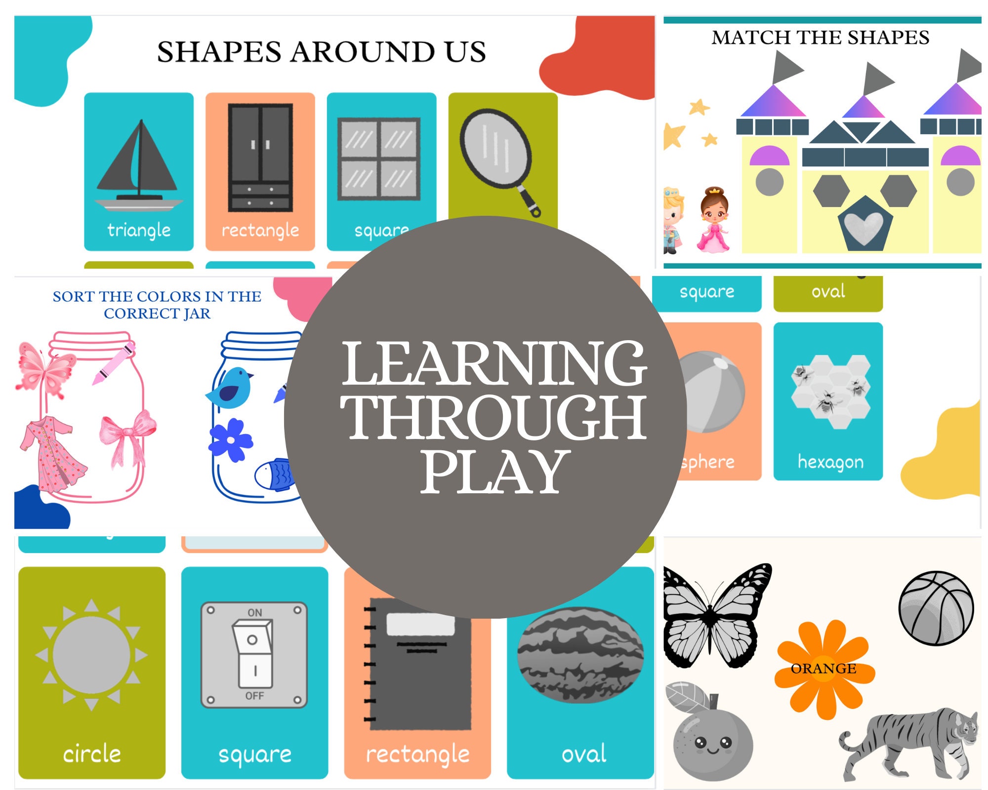 Busy Book Printable, Quiet Book, Toddler Learning Book, Learning Binder ...