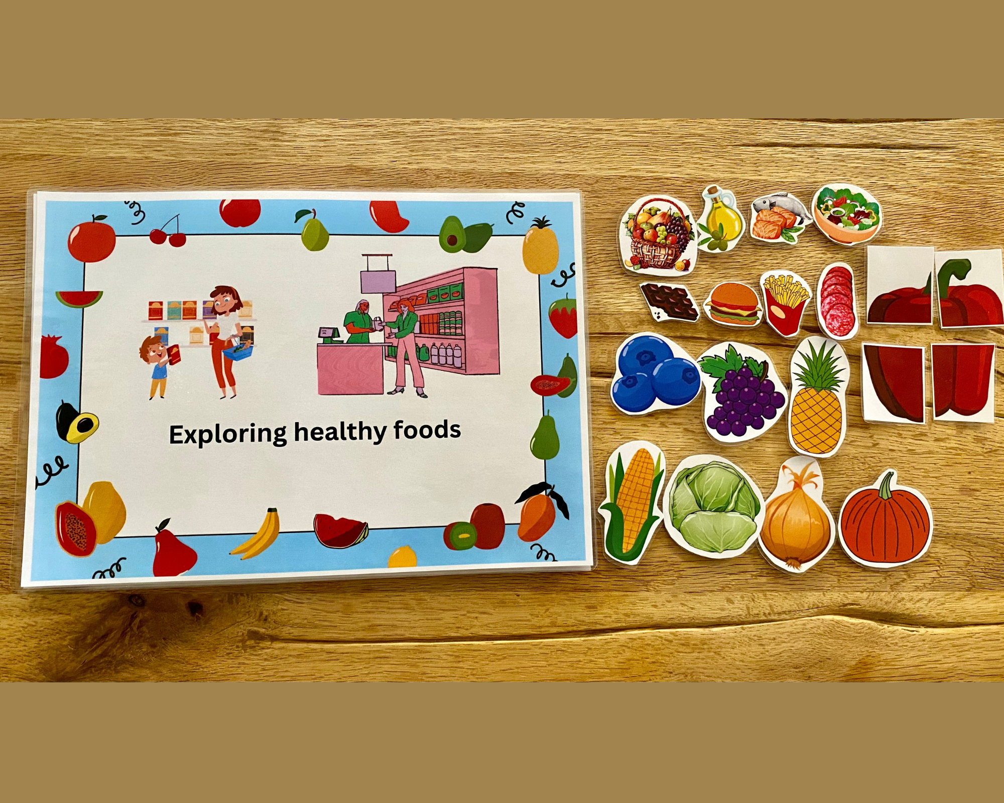 Fruits and Vegetables Sorting Activity Busy Book Printable, Busy Binder ...