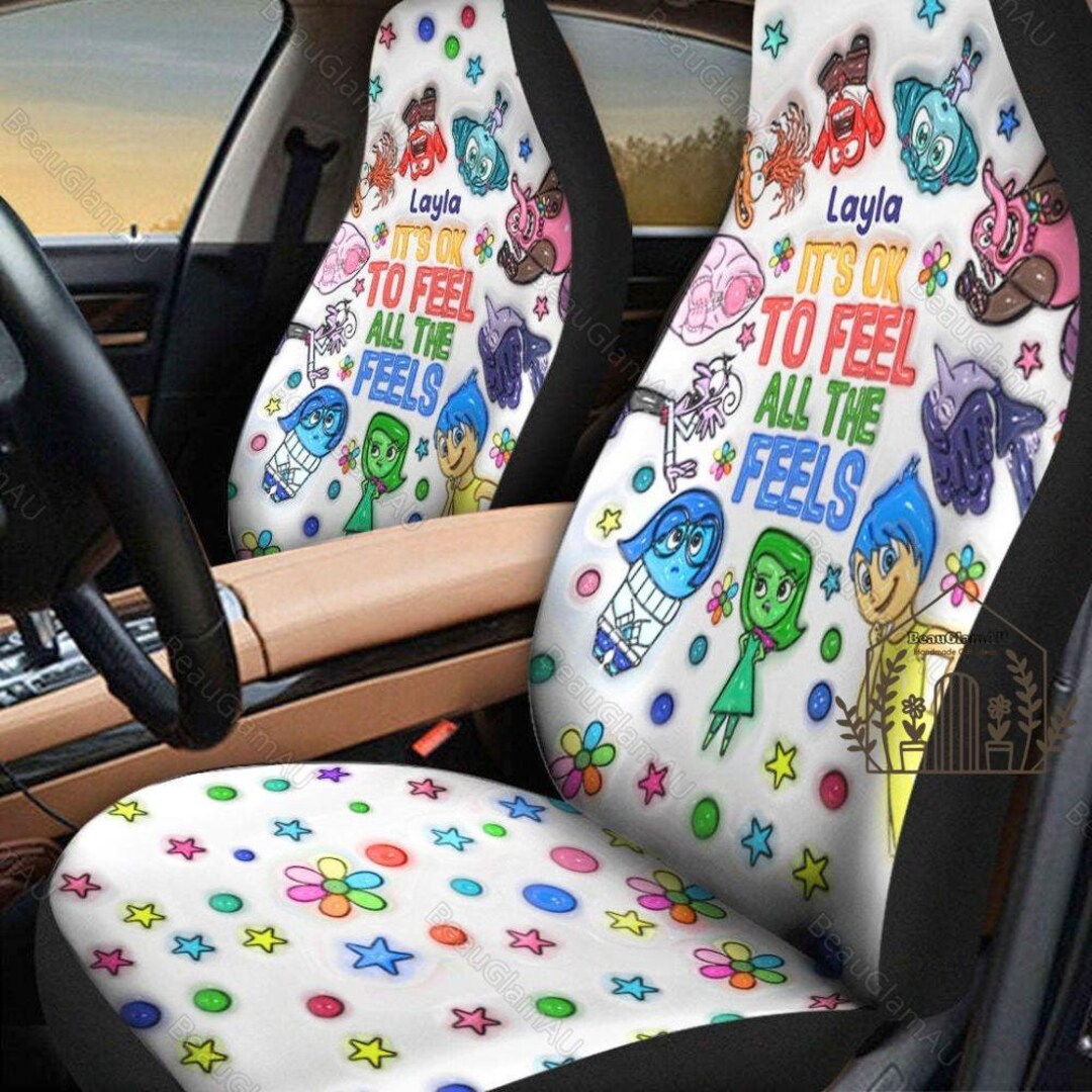 Inside Out Car Seat Covers, It's Ok to Feel All the Feels Car Seat ...