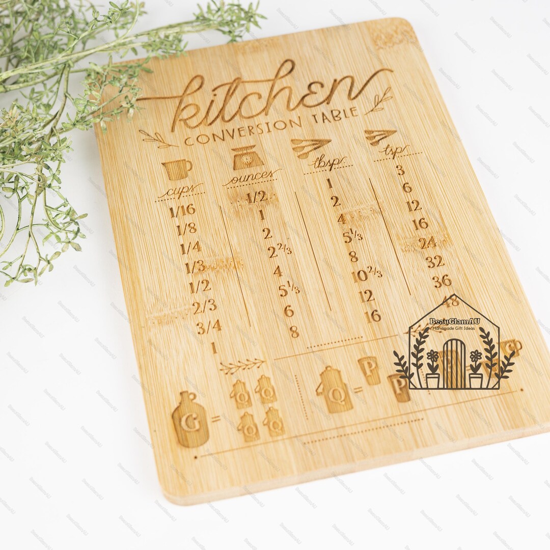 Kitchen Conversion Table Cutting Boards, Cutting Boards for Family ...