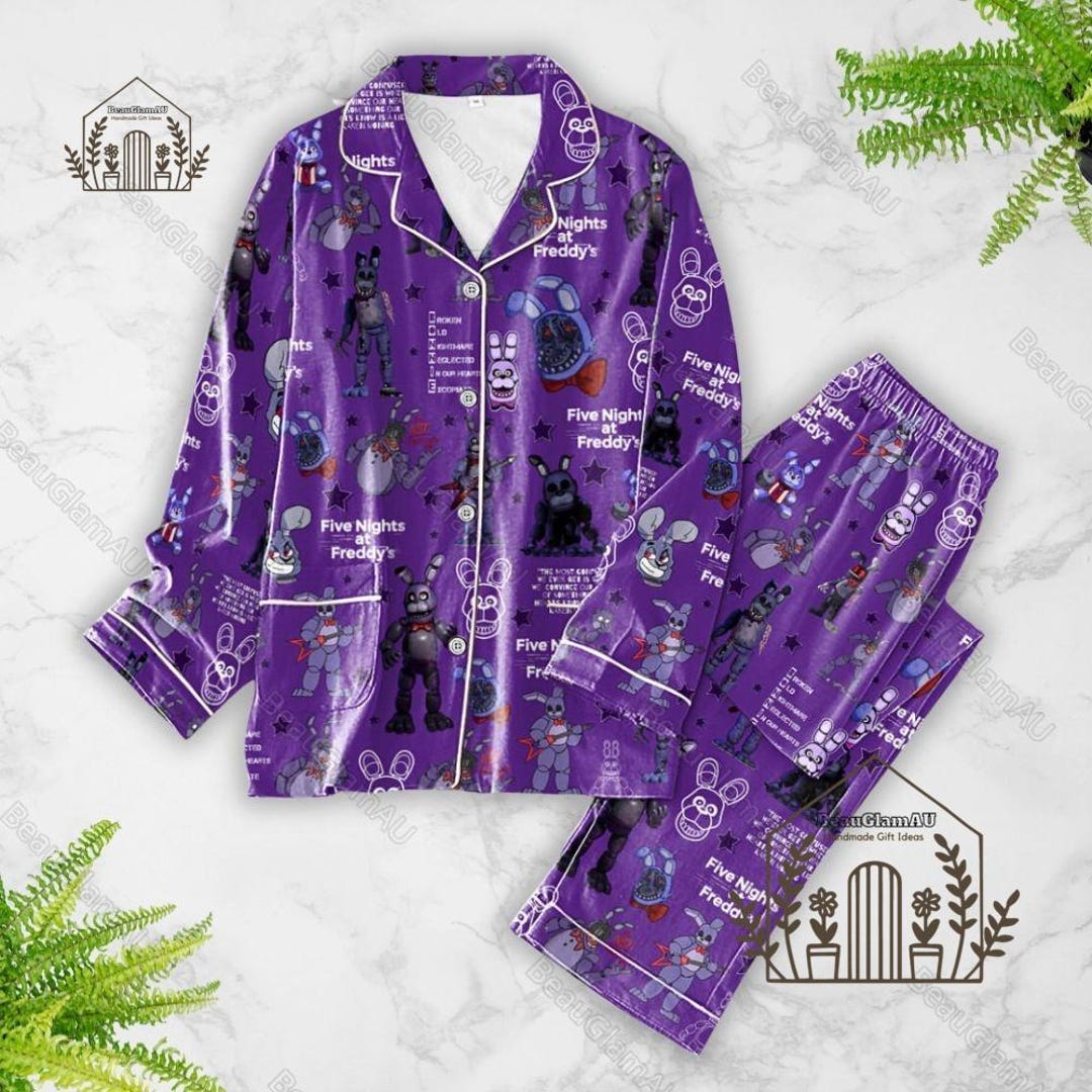 Halloween Five Nights at Freddy Pajamas, Fnaf Foxy Pajamas Set ...