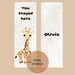 Printable Bookmarks, Book Accessories, Cute Giraffe Bookmarks, Gift for ...