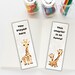 Printable Bookmarks, Book Accessories, Cute Giraffe Bookmarks, Gift for ...