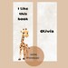 Printable Bookmarks, Book Accessories, Cute Giraffe Bookmarks, Gift for ...