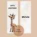 Printable Bookmarks, Book Accessories, Cute Giraffe Bookmarks, Gift for ...