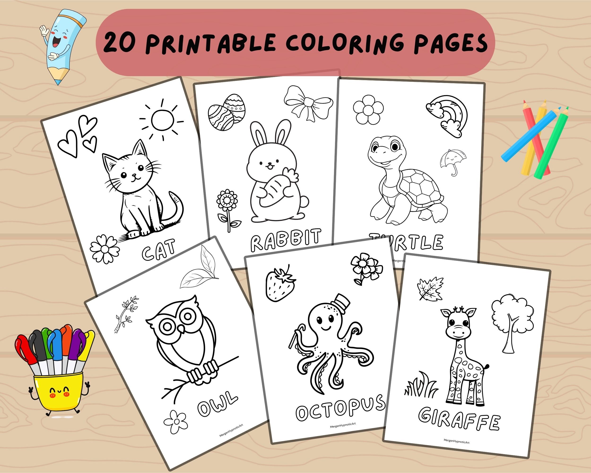 20 Printable Coloring Pages for Kids, Coloring Book Coloring Page ...