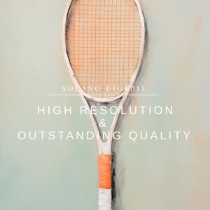 Tennis Racquet Art Tennis Racquet Wall Art Green Tennis Painting Tennis ...