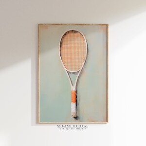Tennis Racquet Art Tennis Racquet Wall Art Green Tennis Painting Tennis ...