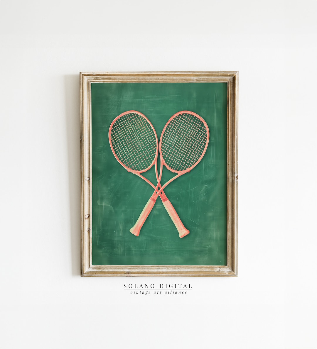 Retro Tennis Poster Girly Vintage Print Tennis Player Athlete Gift ...