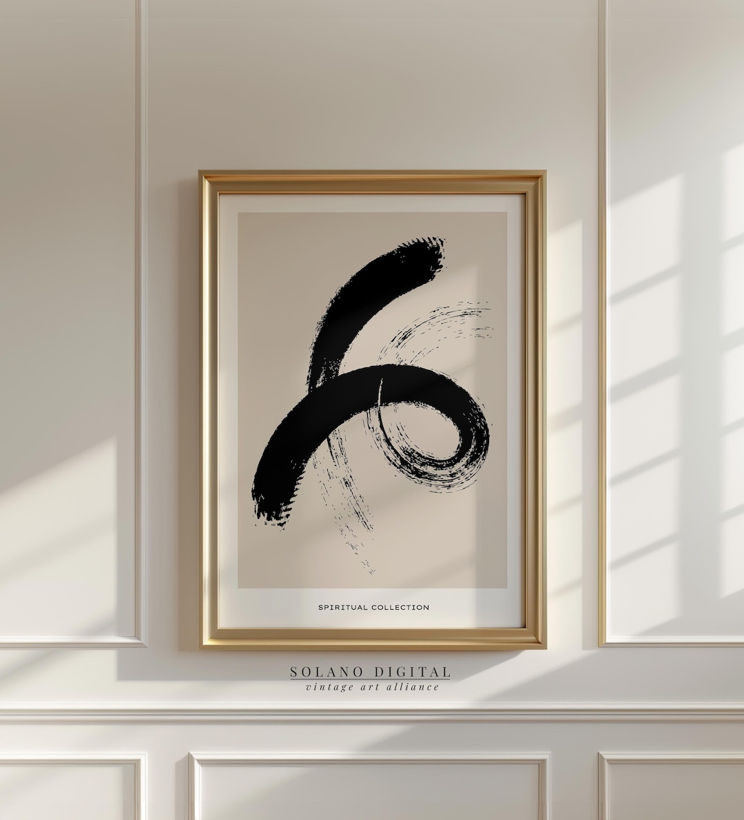 Zen Brushstroke Art: Japanese Ink Calligraphy, Minimalist Print ...