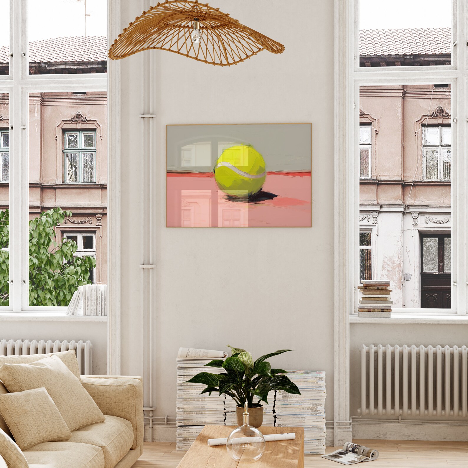 Tennis Ball Art Print Tennis Wall Art Tennis Ball Painting Tennis Decor ...