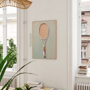 Tennis Racquet Art Tennis Racquet Wall Art Green Tennis Painting Tennis ...