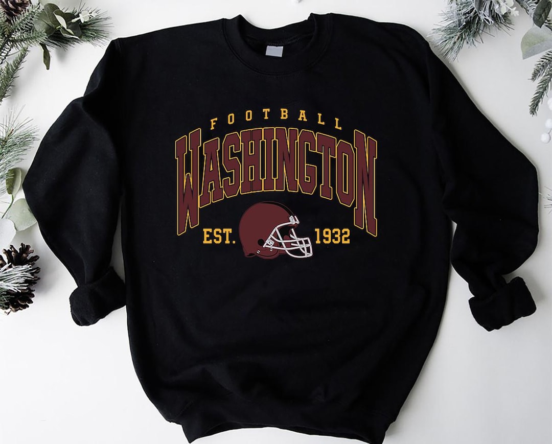 Washington Football Sweatshirt,washington Crewneck Commander Sweater ...