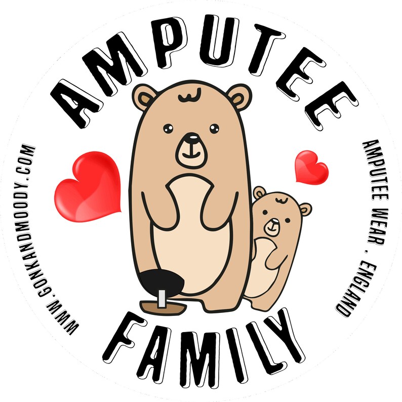 Amputee Family Bear Prosthetic Leg Round Vinyl Sticker - Etsy