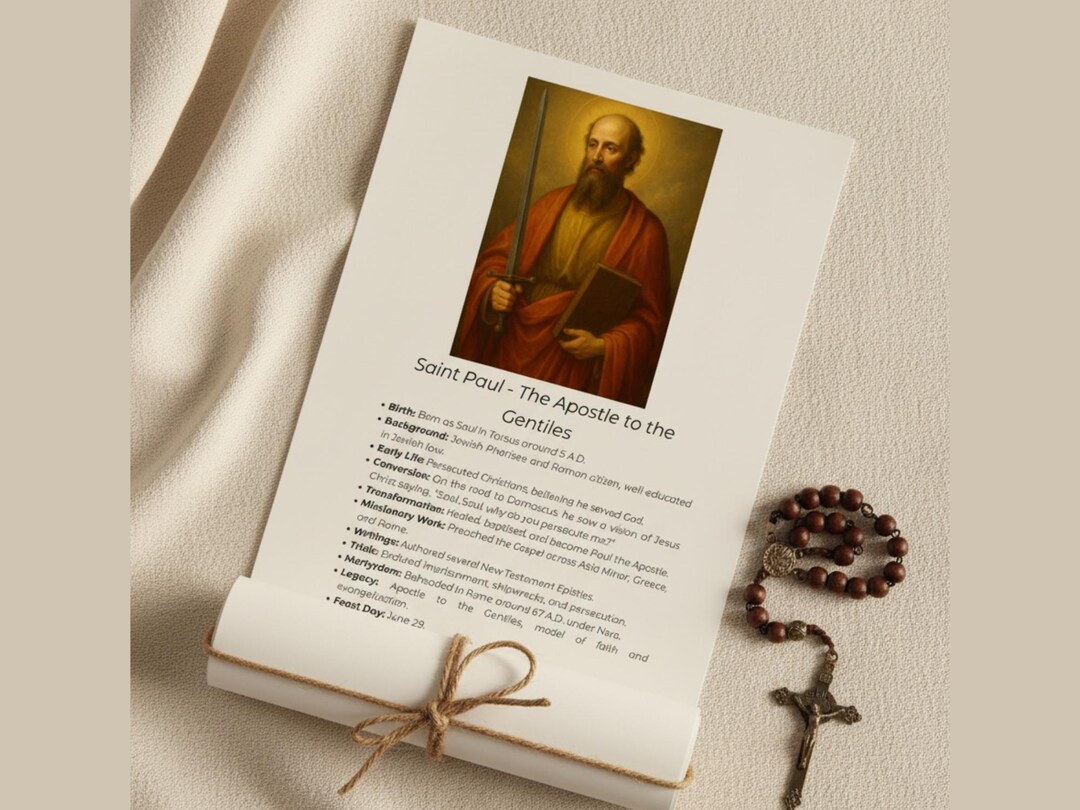 Saint Paul the Apostle of Gentiles High Definition Infographic (digital ...