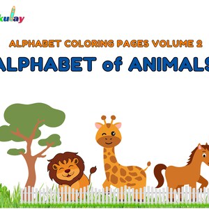Kiddie Printable Abc Coloring Pages, Alphabet Animal Coloring Book for ...