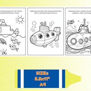Printable Submarine Coloring Pages for Kids - Educational Coloring Page ...