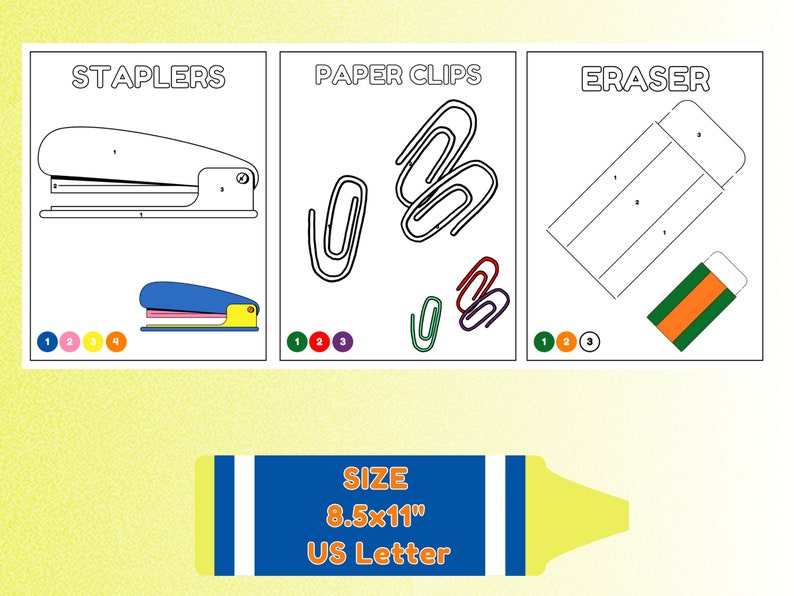 School Color by Number Coloring Page, Back to School Coloring Page, My ...