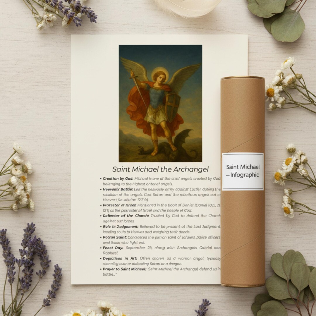 Saint Michael the Archangel Printable Wall Art – 11x14 Catholic ...