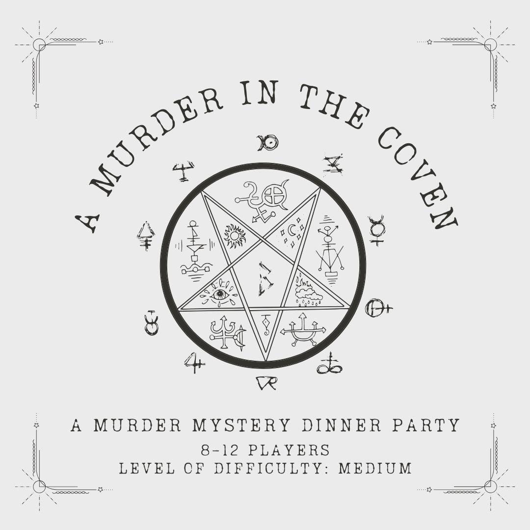 A Murder in the Coven: A Murder Mystery Dinner Party (8-12 Players ...