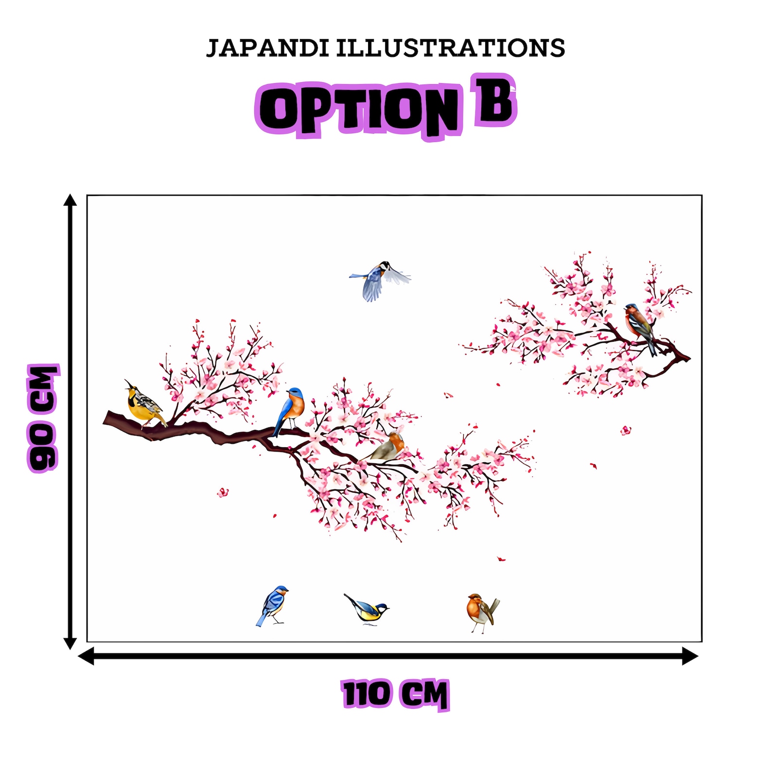 Pink Cherry Blossom Tree Wall Decal – Japanese Style Wall Sticker - Etsy