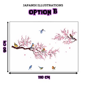 Pink Cherry Blossom Tree Wall Decal – Japanese Style Wall Sticker - Etsy