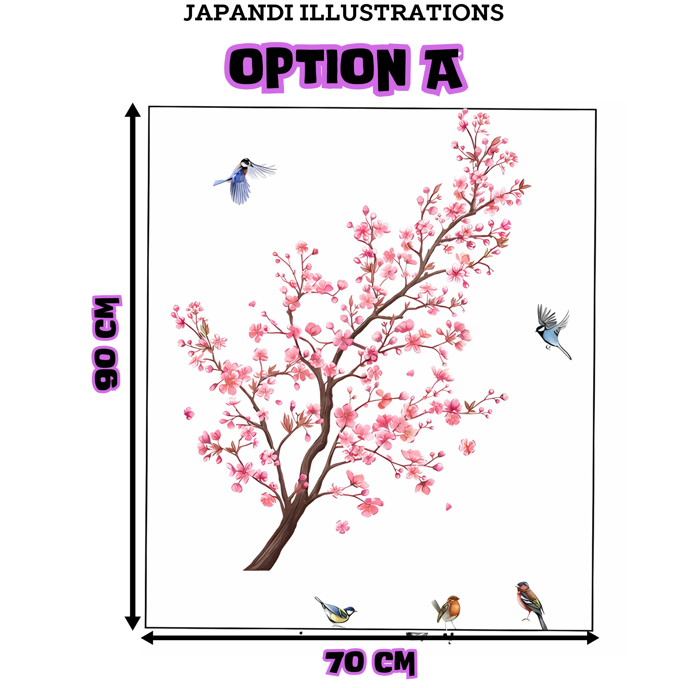 Pink Cherry Blossom Tree Wall Decal – Japanese Style Wall Sticker - Etsy
