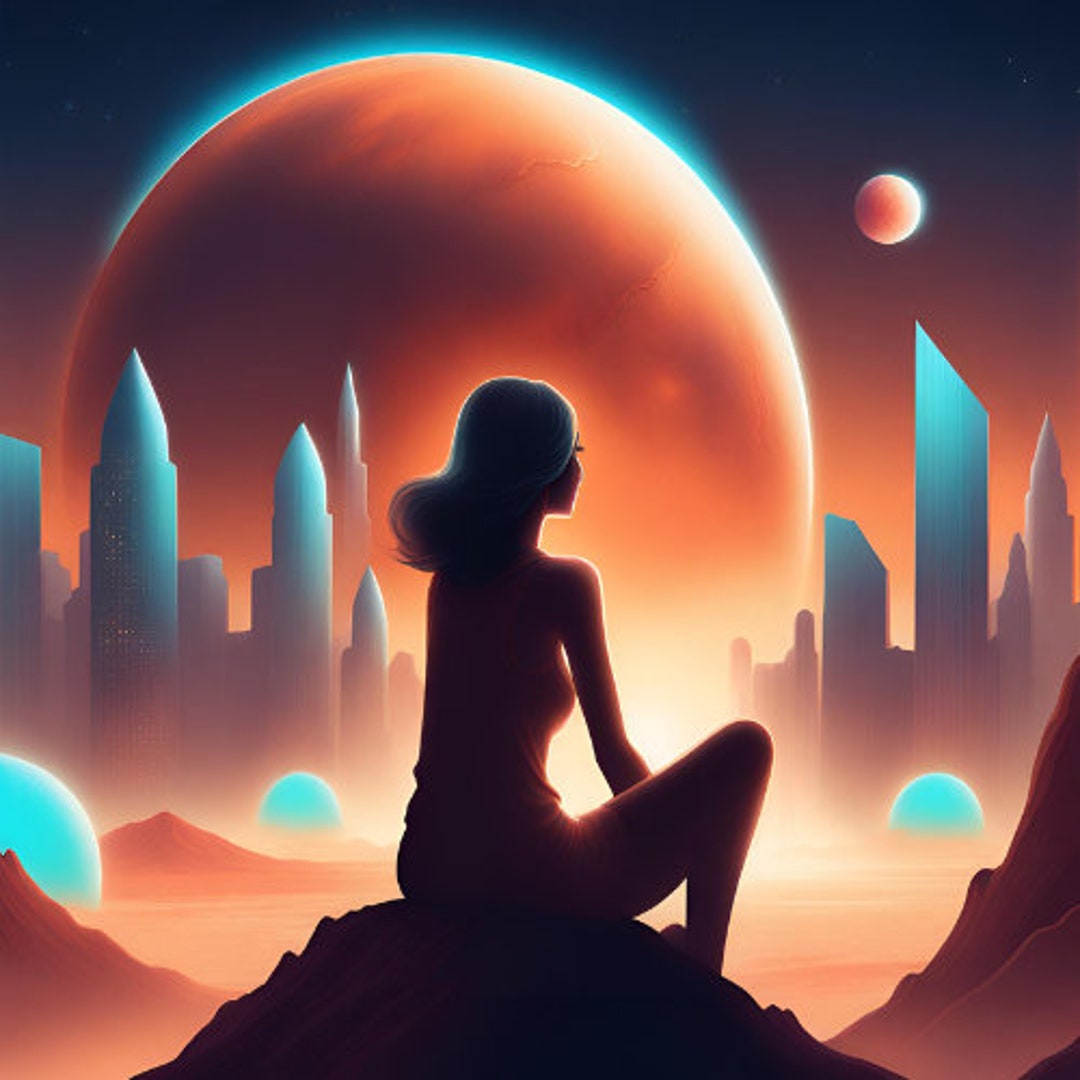 Lady on Mars / Original - Etsy