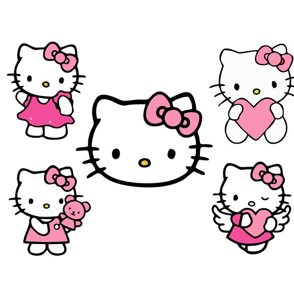 Hello kitty svg - Etsy