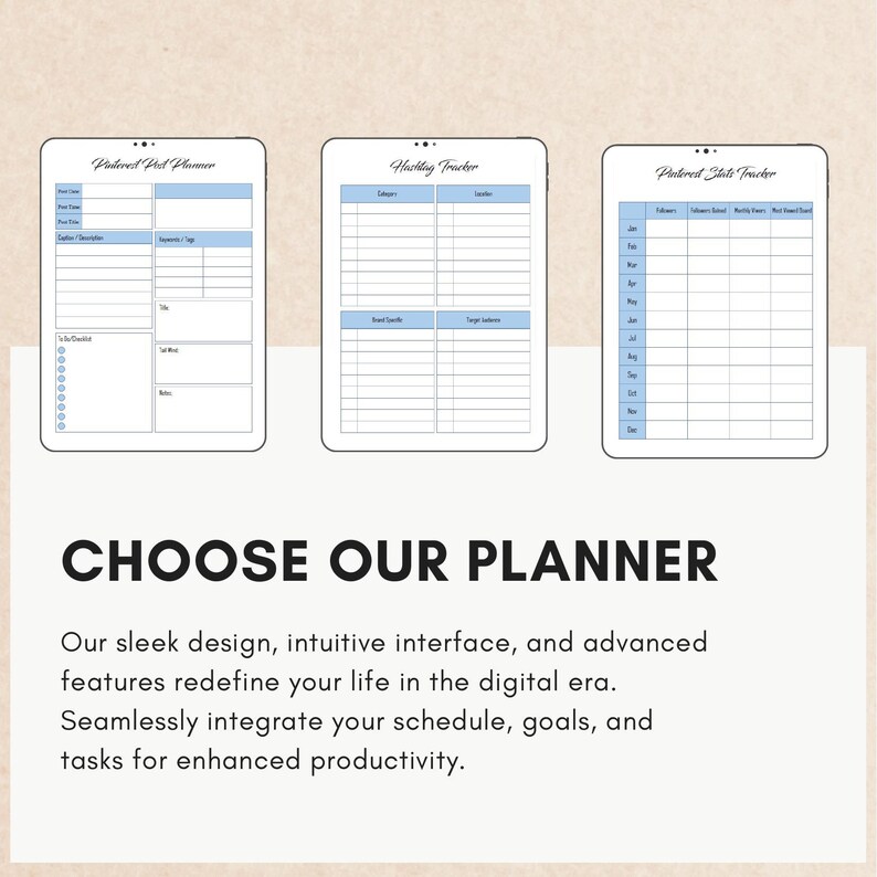 Smart Goal Planning Tracker- Vision Board Digital Planner, Productivity ...