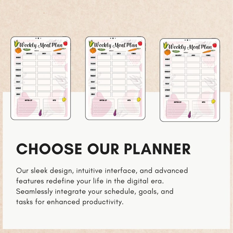 2026 Meal Planner and Grocery List: Printable Digital Planner (PDF) - Etsy