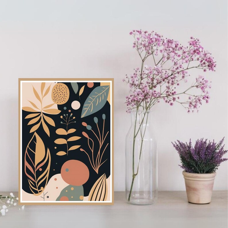 Nature's Touch Boho Leafy Wall Decor Bohemian Printable Art, Boho ...