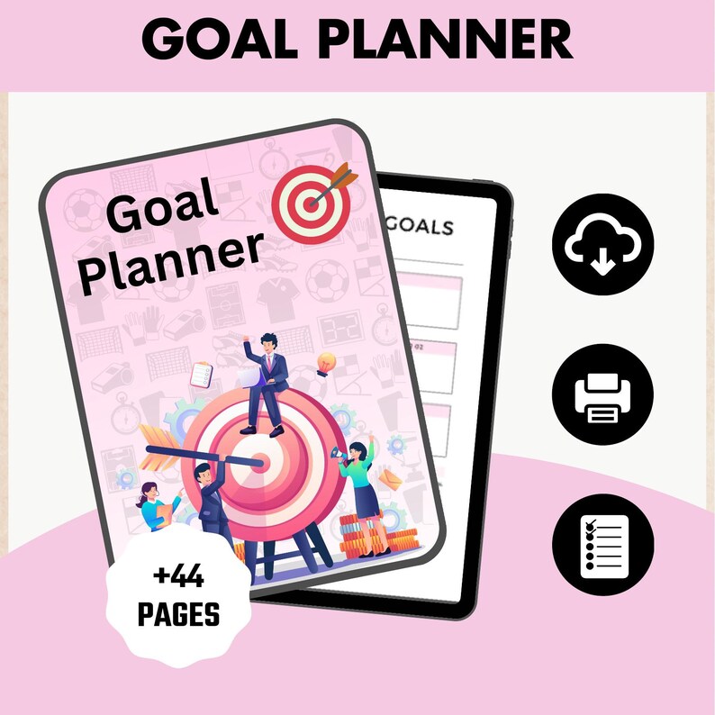 Smart Goal Planning Tracker- Vision Board Digital Planner, Productivity ...